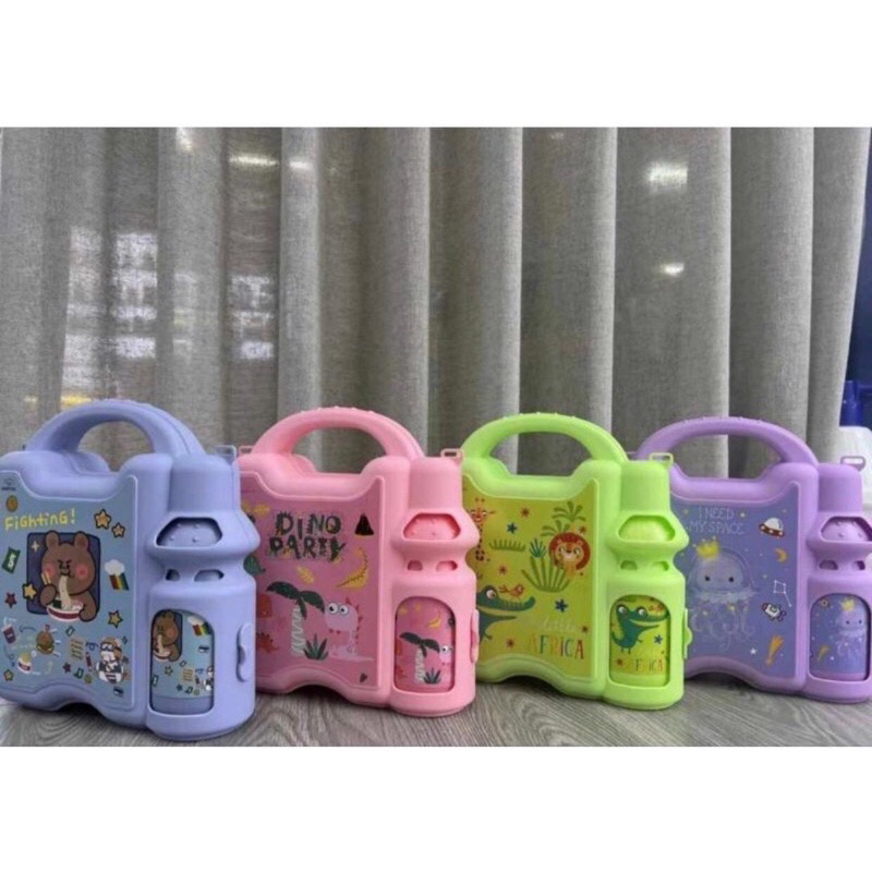Jual KOTAK BEKEL MAKAN ANAK MODEL KOPER/LUNCH BOX KIDS SET | Shopee ...