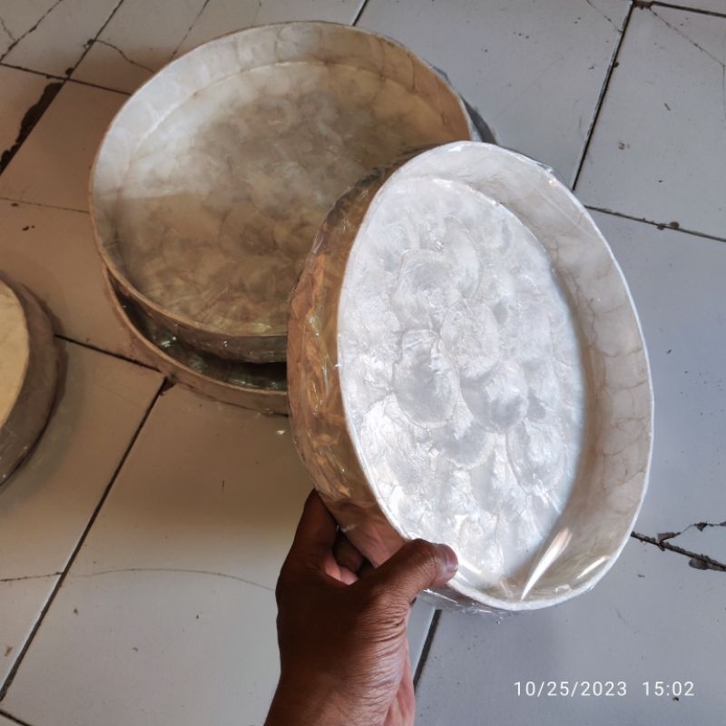 Jual tray nampan baki kerang bulat putih | Shopee Indonesia
