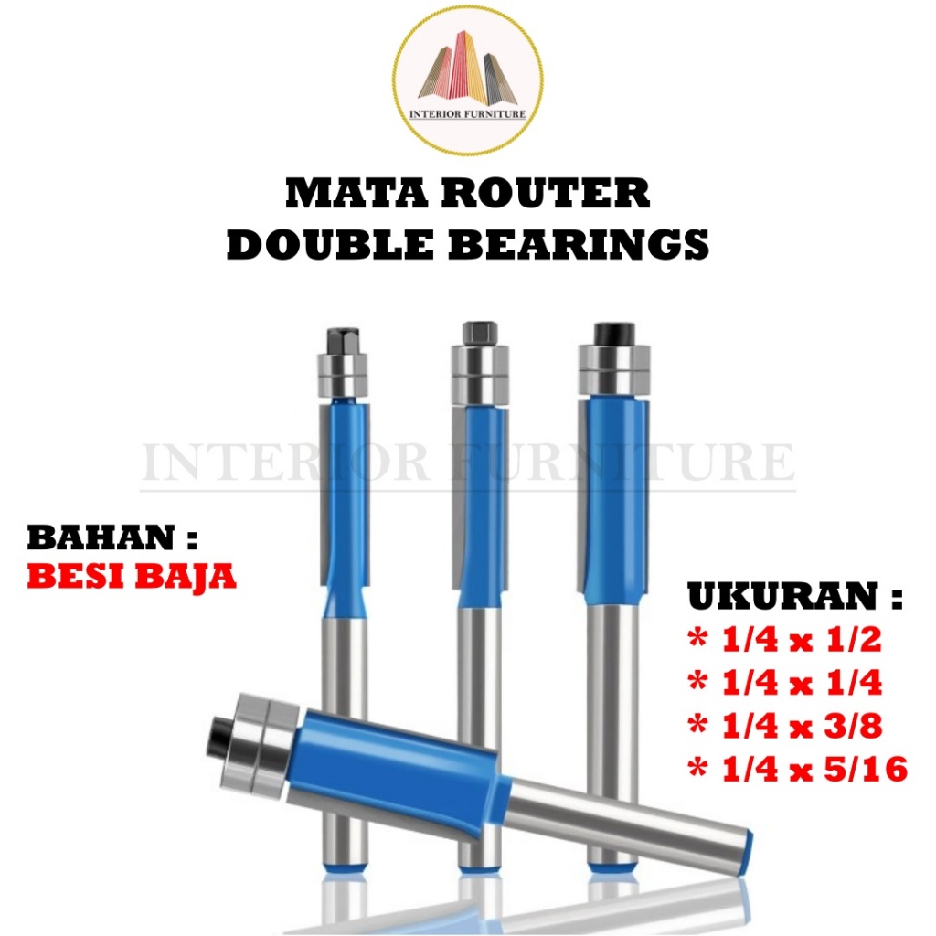Jual Mata Router HPL Trimmer Profil Kayu Double Bearring HPL Kayu ...
