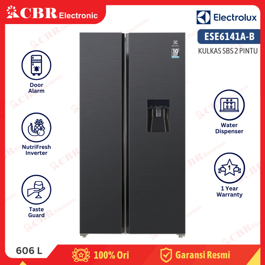 Jual Kulkas ELECTROLUX Side By Side 2 Pintu ESE6141A-B / 606 L | Shopee ...