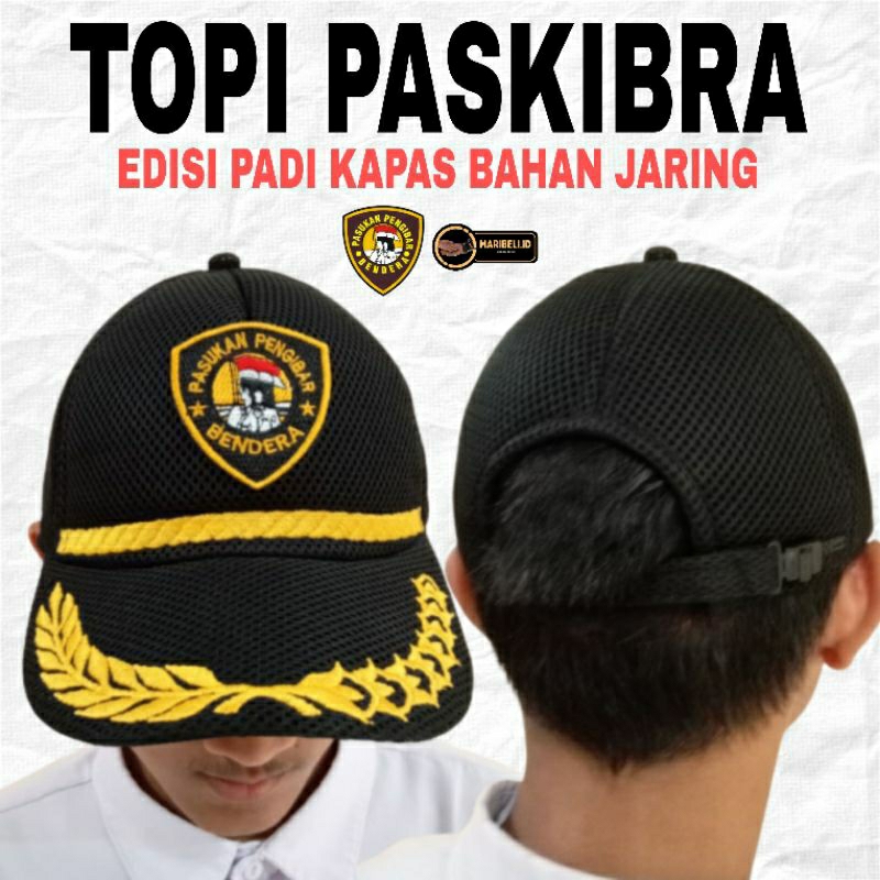 Jual TOPI PASKIBRAKA - PASUKAN PENGIBAR BENDERA BORDIR PADI KAPAS -TOPI ...