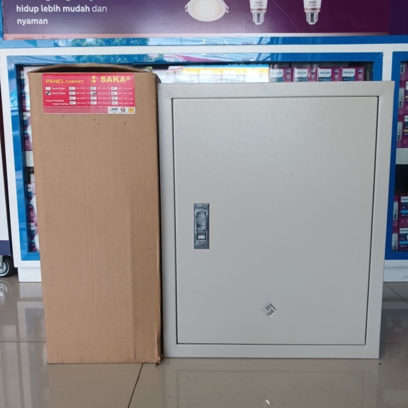 Jual Box panel listrik SAKA 40X50X20 kunci tekan | Shopee Indonesia