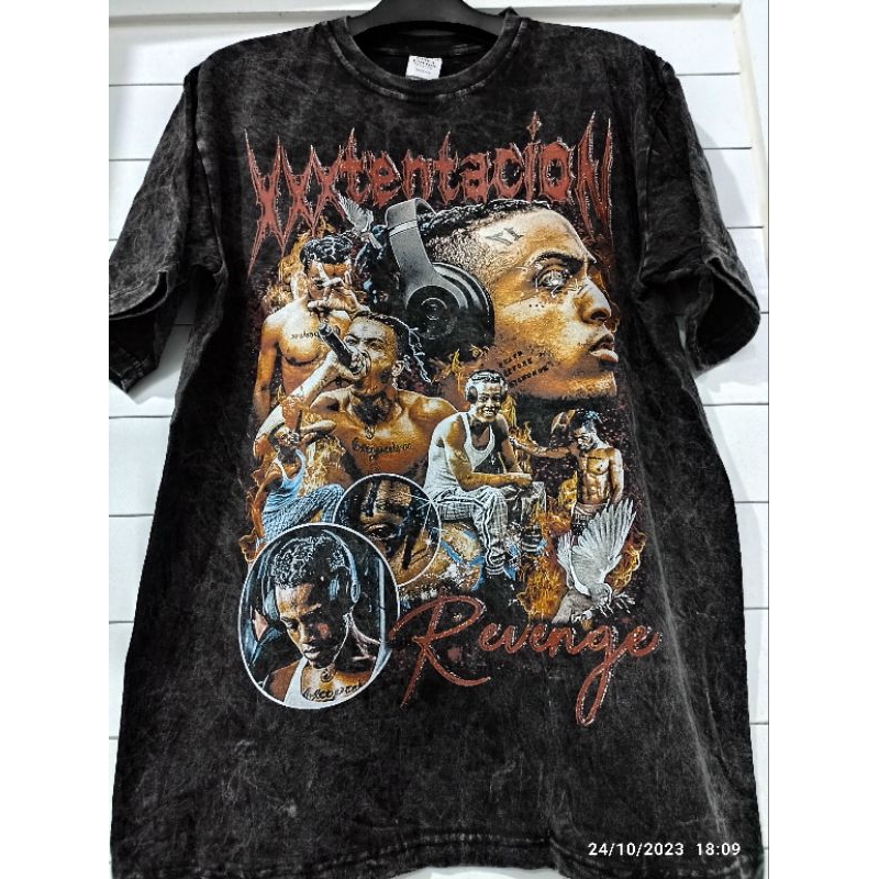 Jual Kaos Vintage Washing XXXTentacion, Kaos Retro Oversized, Kaos ...