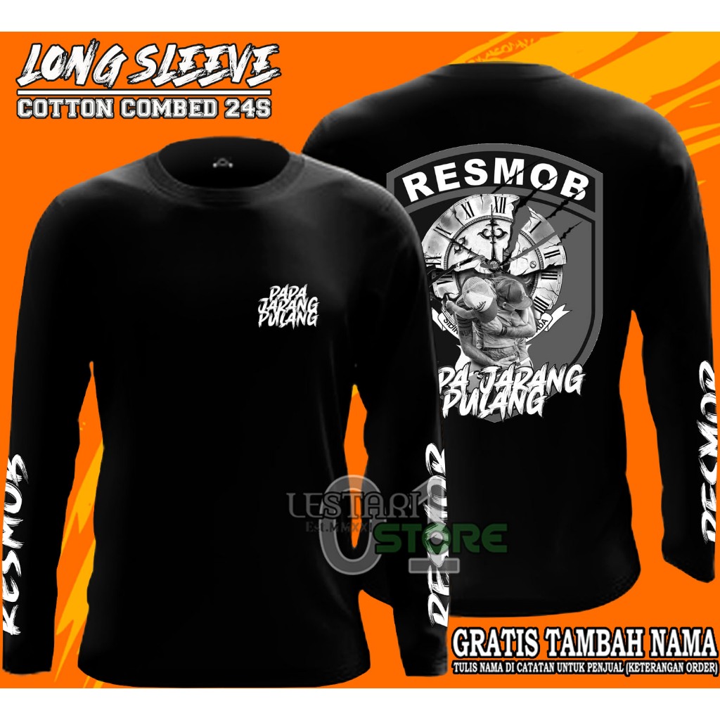 Jual kaos polisi RESMOB PAPA JARANG PULANG - tshirt polisi RESMOB PAPA ...