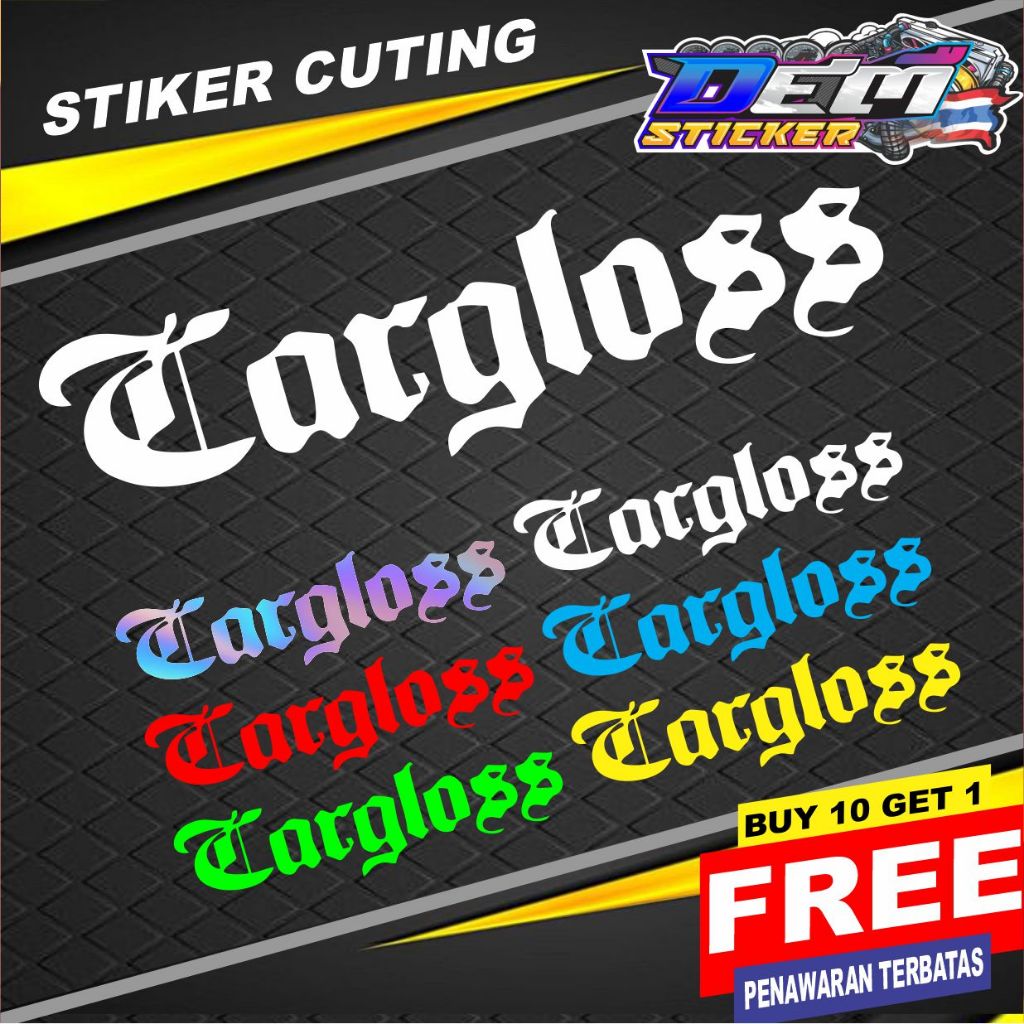 Jual Stiker Sticker Setiker Cutting Logo Racing Cargloss Stiker Motor ...