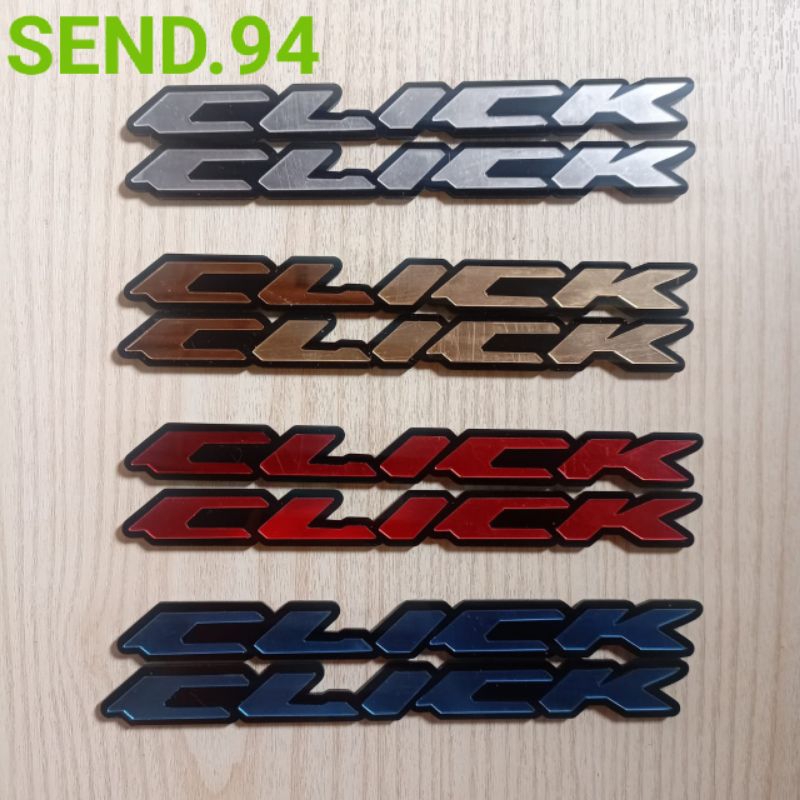 Jual emblem timbul acrilic tulisan CLICK Honda Vario sepasang | Shopee ...