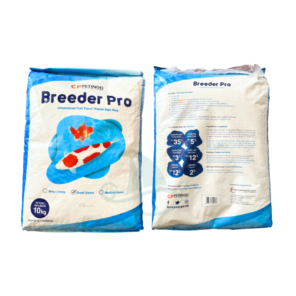 Jual 1 Sak Karung 10 Kg Breeder Pro Fish Food 1mm 2mm 5mm Pakan Makanan ...