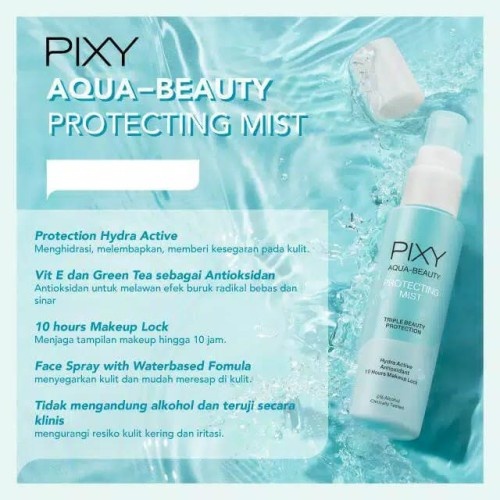 Jual Face Mist Pixy Aqua Beauty Protecting Mist 60ml Original Finishing