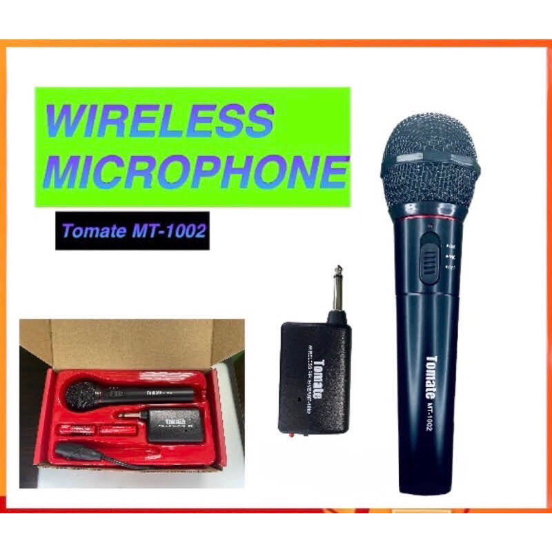 Jual Microphone Wireless TOMATE MT-1002 Mic Wireless dan Kabel (bisa ...