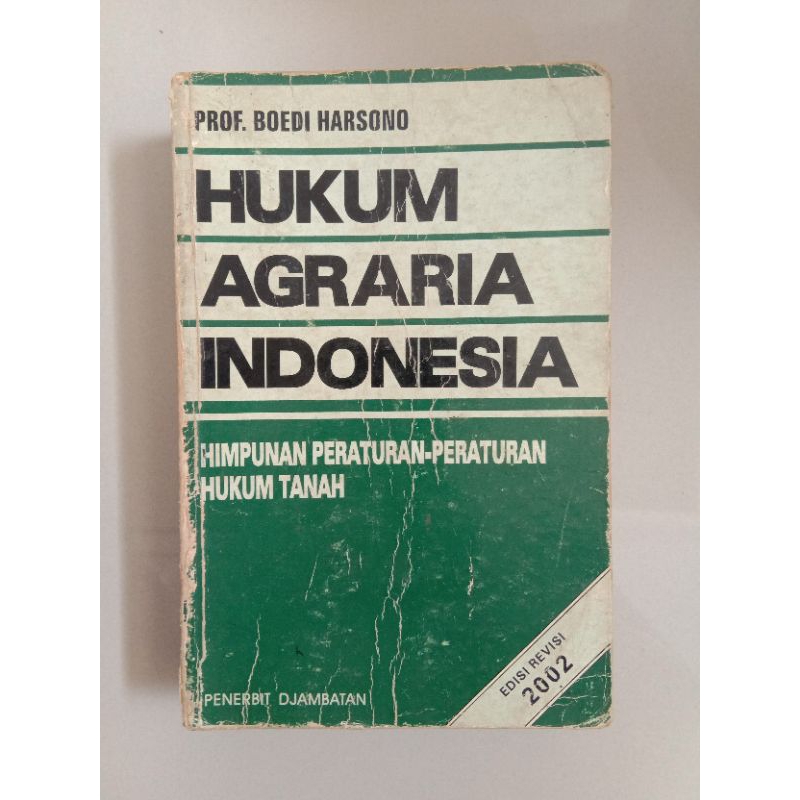 Jual Buku Second Original - HUKUM AGRARIA INDONESIA: Himpunan Peraturan ...