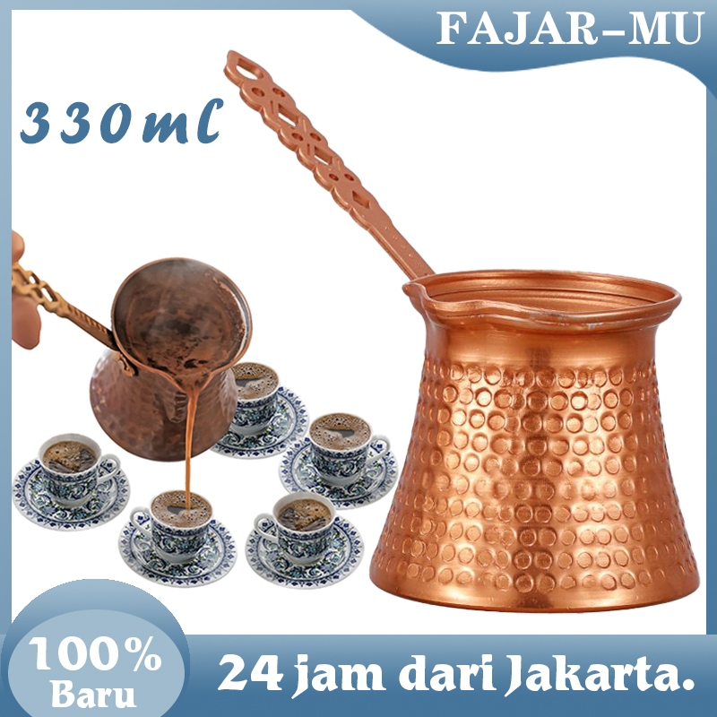 Jual Turkish Copper Coffee Pot 330ml Ibrik Kopi Turki Tembaga Alat Kopi ...