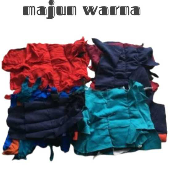 Jual KAIN LAP PERCA MAJUN WARNA DAN PUTIH 1 KG, kain lap majun, jahit ...