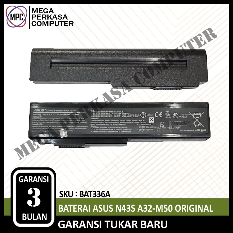 Jual BATERE BATERAI LAPTOP ASUS N43 N43S N43SL Series A32-M50 ORIGINAL ...