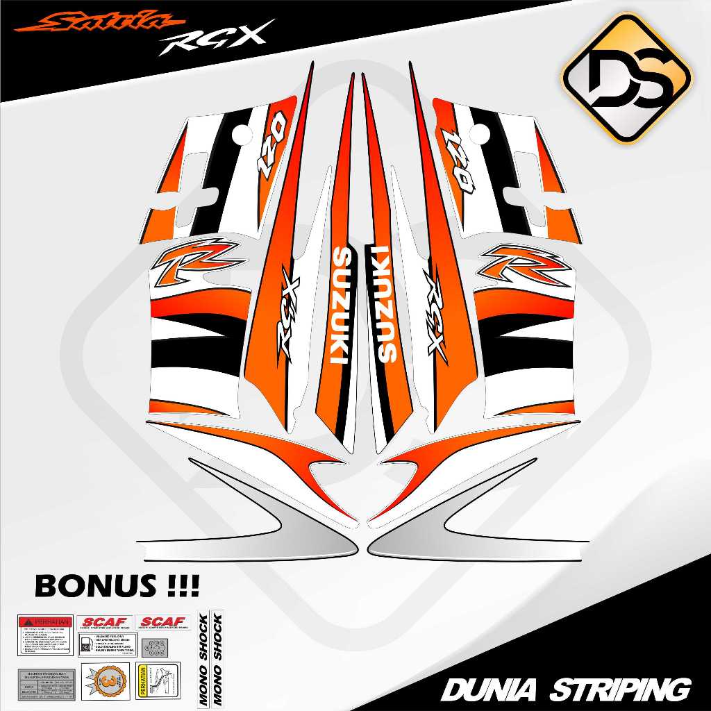 Jual STRIPING STICKER STOCK DECAL STIKER SUZUKI RGX / SATRIA HIU ...