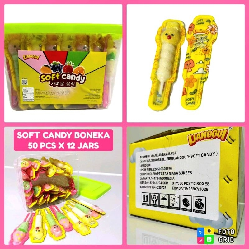 Jual Permen Cemilan Snack Soft Candy Boneka Empuk Kartun Karakter ...