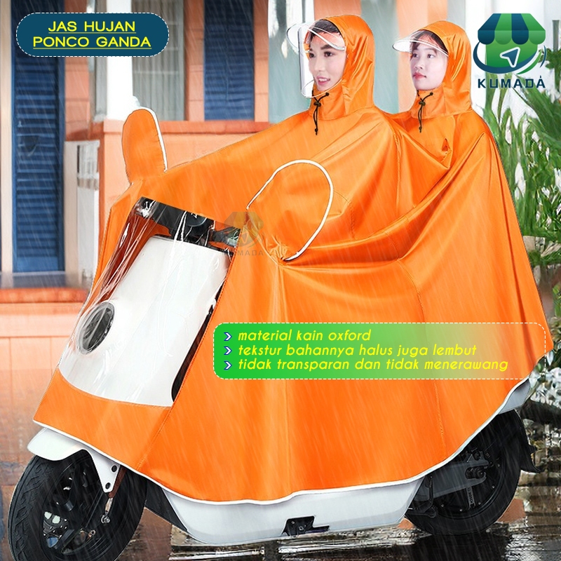 Jual Jas Hujan 2 Kepala Jas Hujan Besar Mantel Hujan Besar Jas Hujan Anti Rembes | Shopee Indonesia