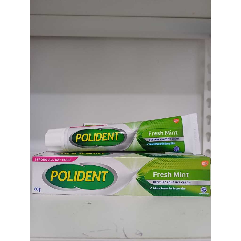Jual Polident Fresh mint perekat gigi palsu (20g/60g) | Shopee Indonesia