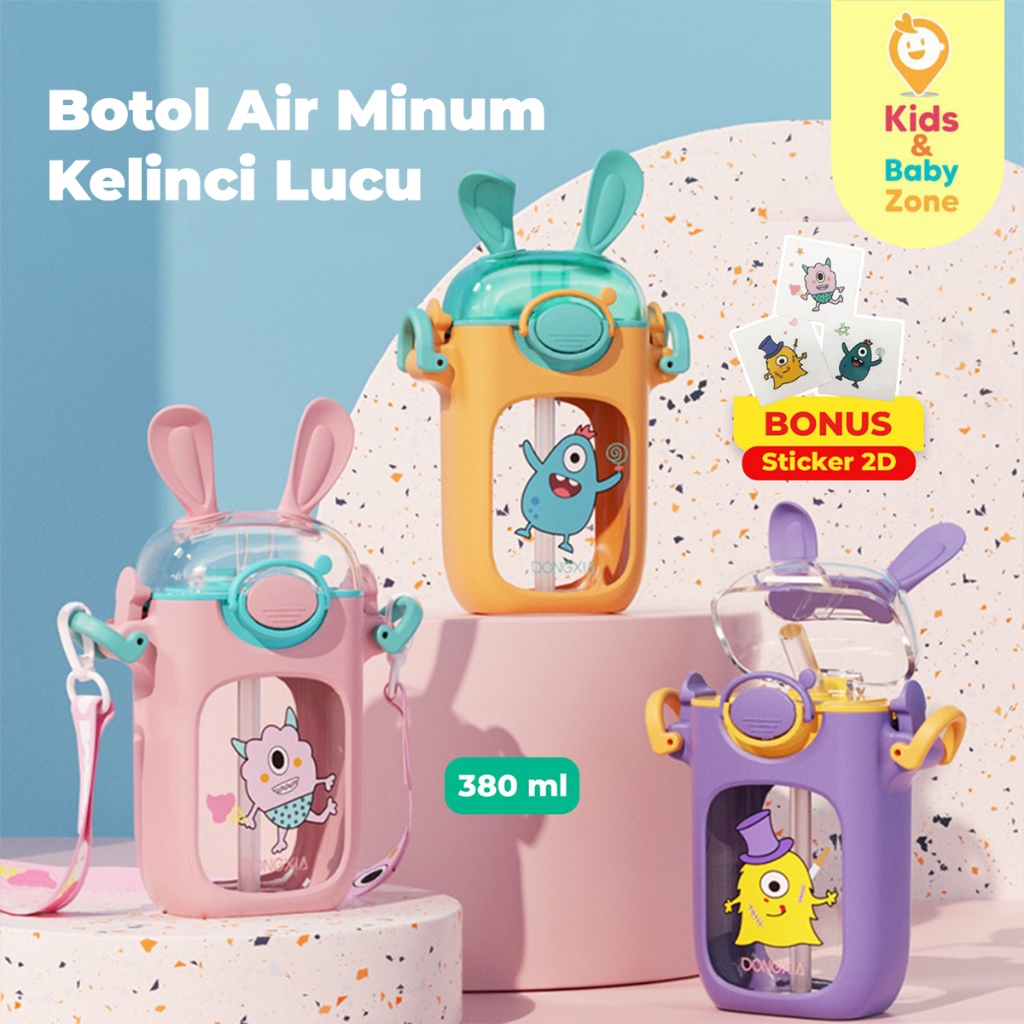 Jual BBT Botol Minum Rabbit Viral Warna Pastel Kapasitas 380ML/ Tumbler ...