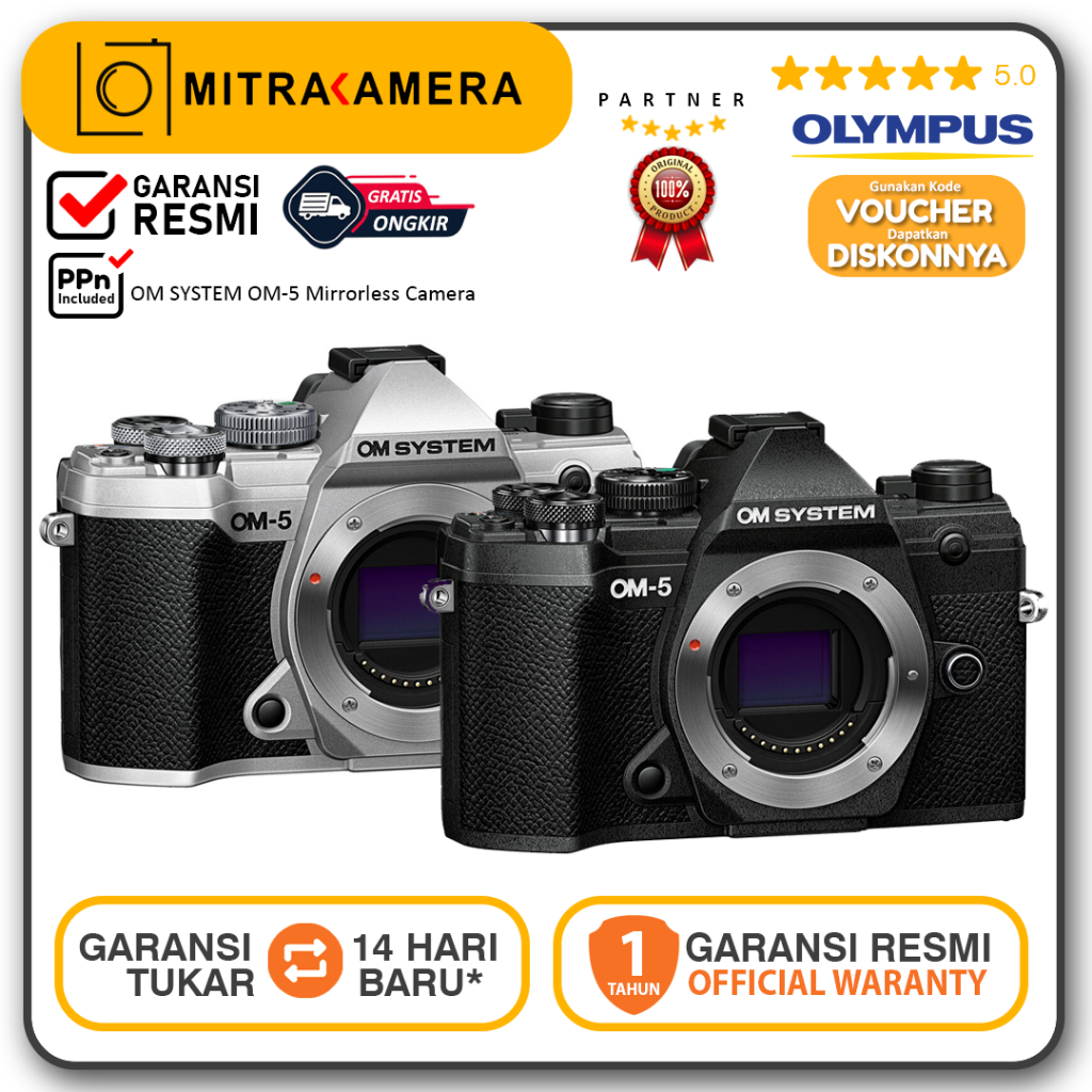 Jual OLYMPUS OM SYSTEM OM-5 Mirrorless Camera Body Only | Shopee Indonesia