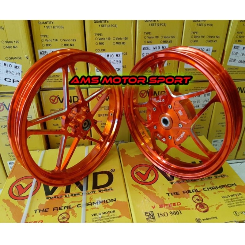 Jual Velg Vnd AK55 Ring 14 Mio Sporty Karbu / Mio J gt/ Fino karbu/ Mio Soul karbu / Xredi 115 ...