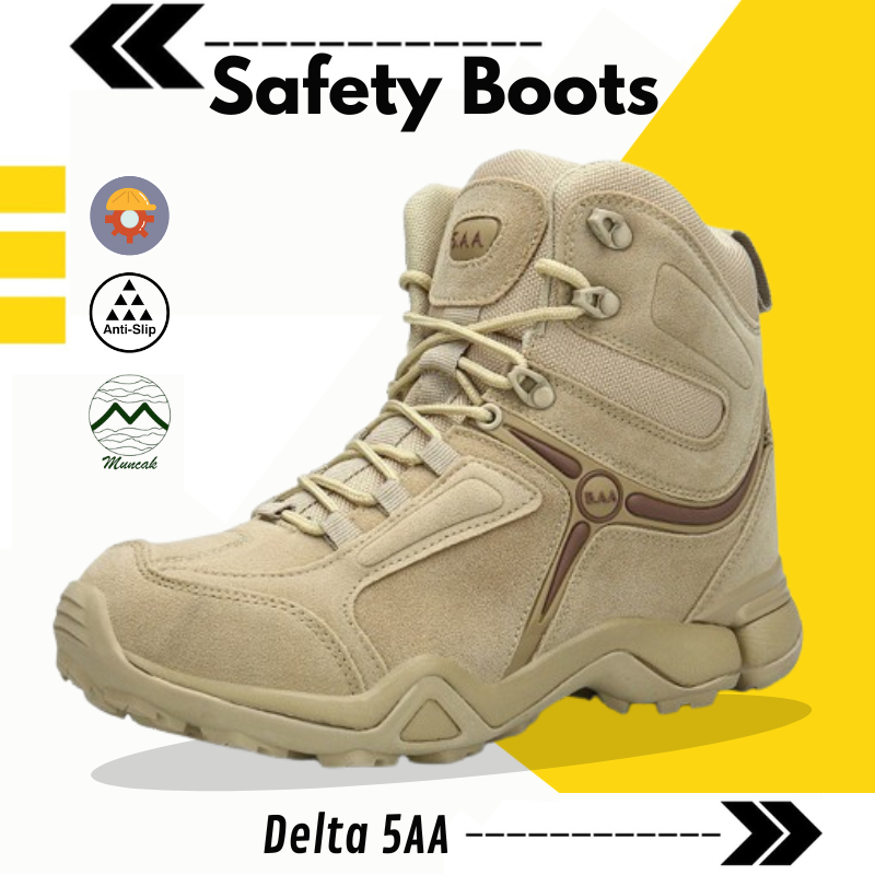 Jual Sepatu Boots Safety Tactical Delta 5AA Satpol pp Polisi Tni Pdl ...