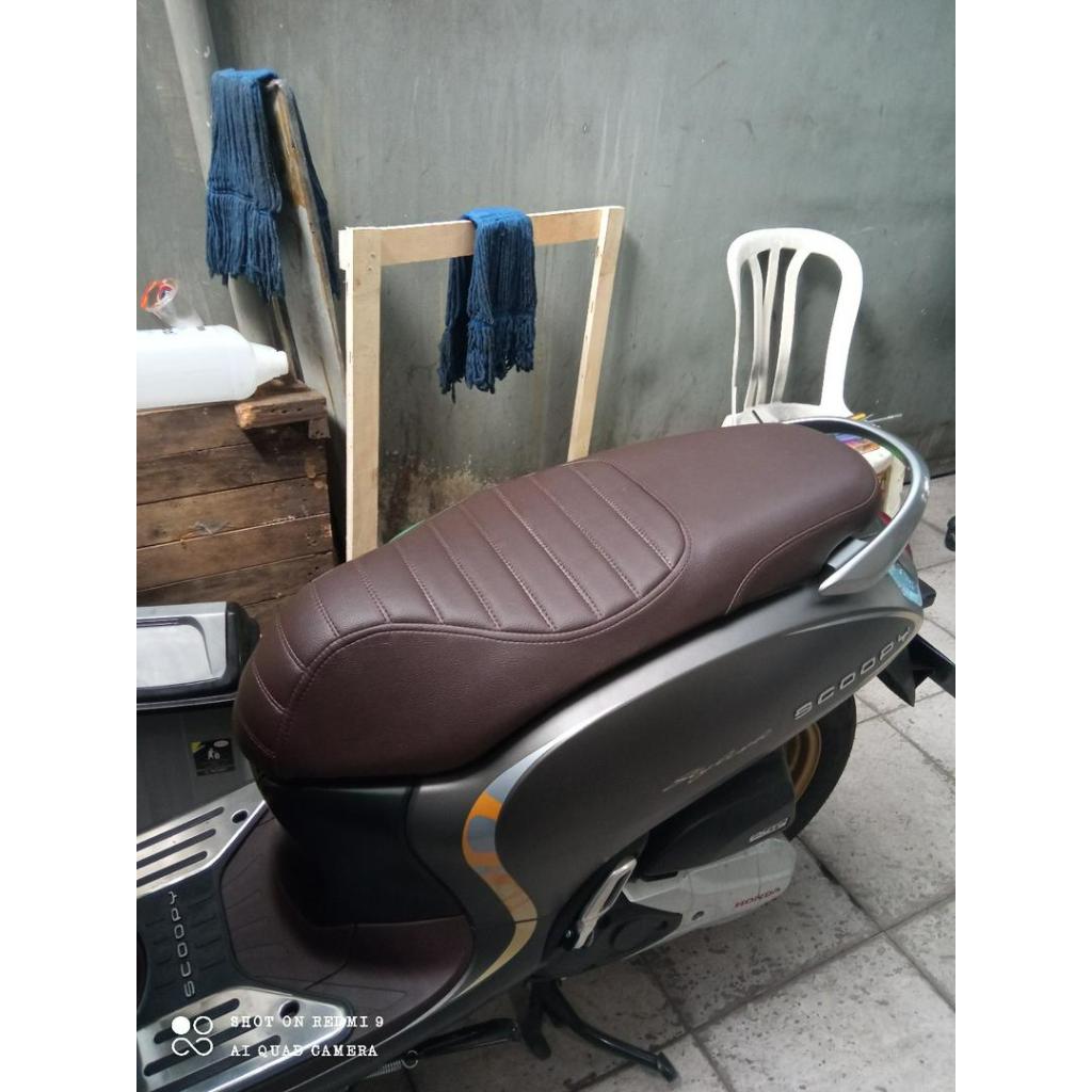 Jual jok honda scoopy fi caferacer doubleseat/Jok custom honda scoopy ...