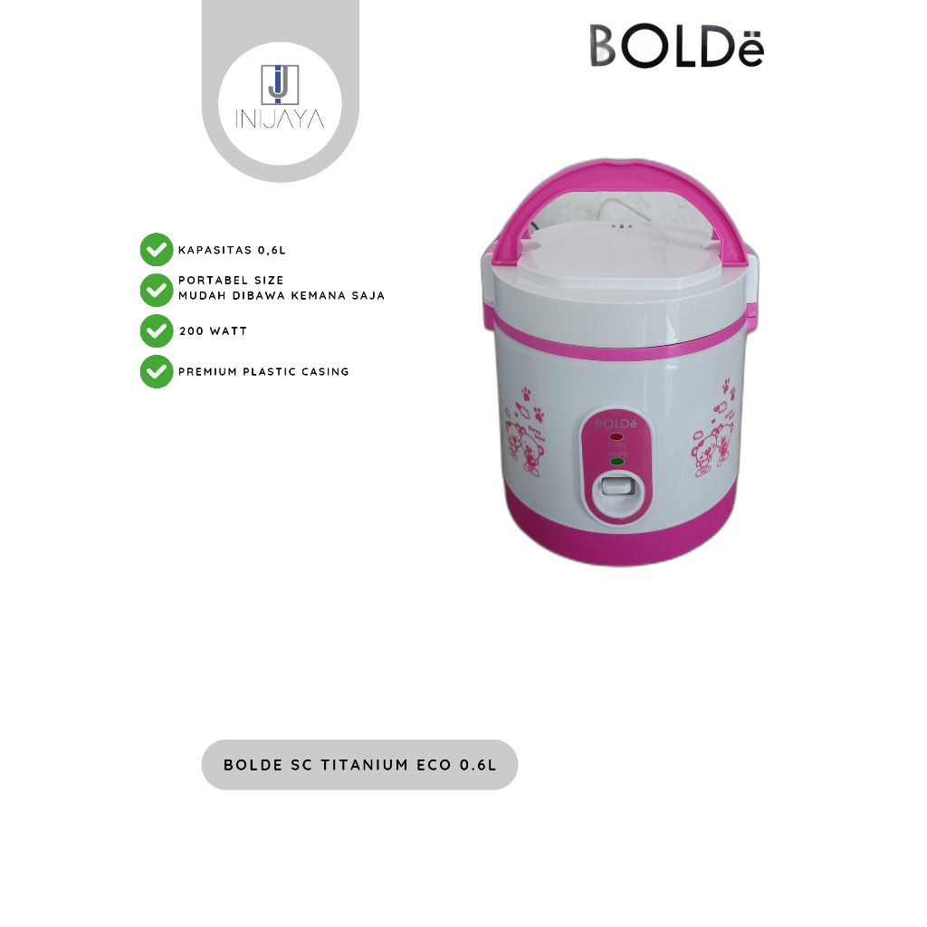 Jual Rice Cooker Bolde SC Titanium Eco 0,6 liter | Shopee Indonesia