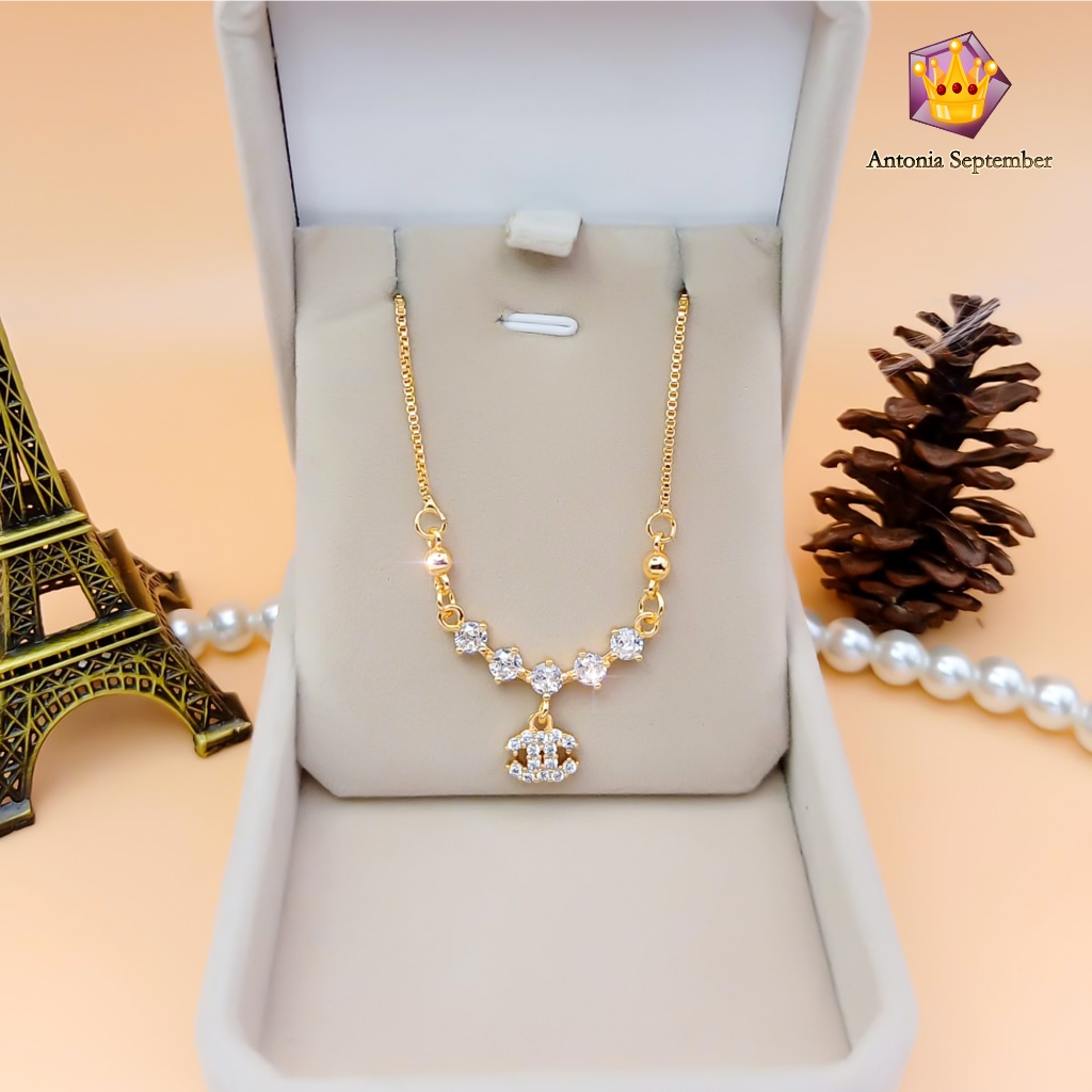 Jual Kalung Titanium Koye Perhiasan Wanita Motif Mata-Mata Badul CN ...