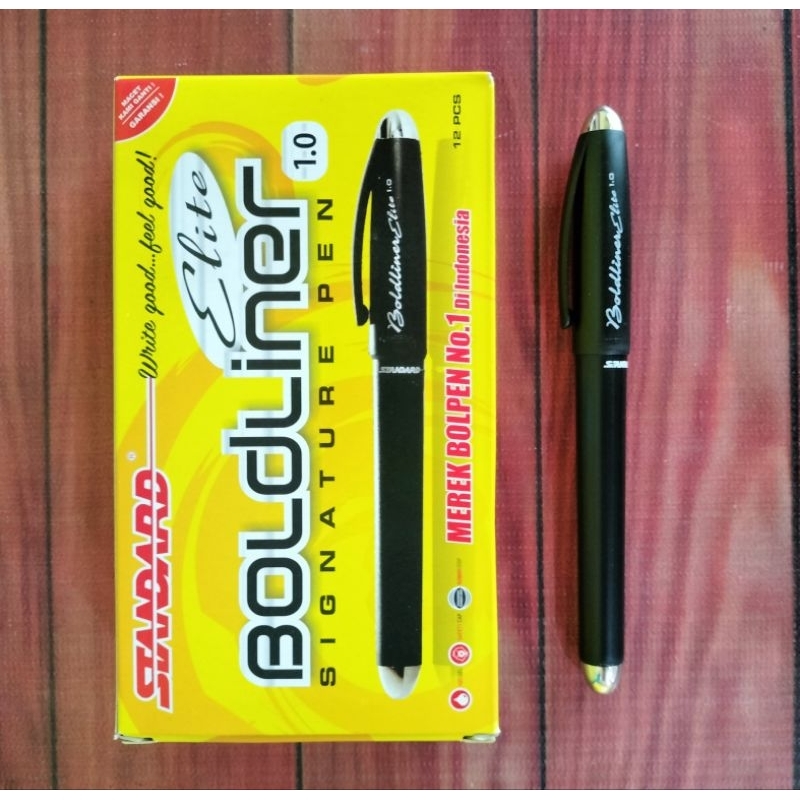 Jual Pulpen Standard Boldliner 1 mm Tinta Hitam (per 1 kotak) | Shopee ...