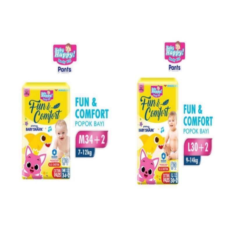 Jual BABY HAPPY Pinkfong M34+2 M32 & L28 | Shopee Indonesia