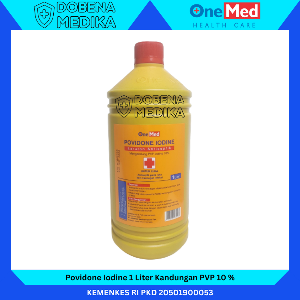 Jual Povidone Iodine OneMed 1 Liter Larutan Antiseptik Obat Luka ...