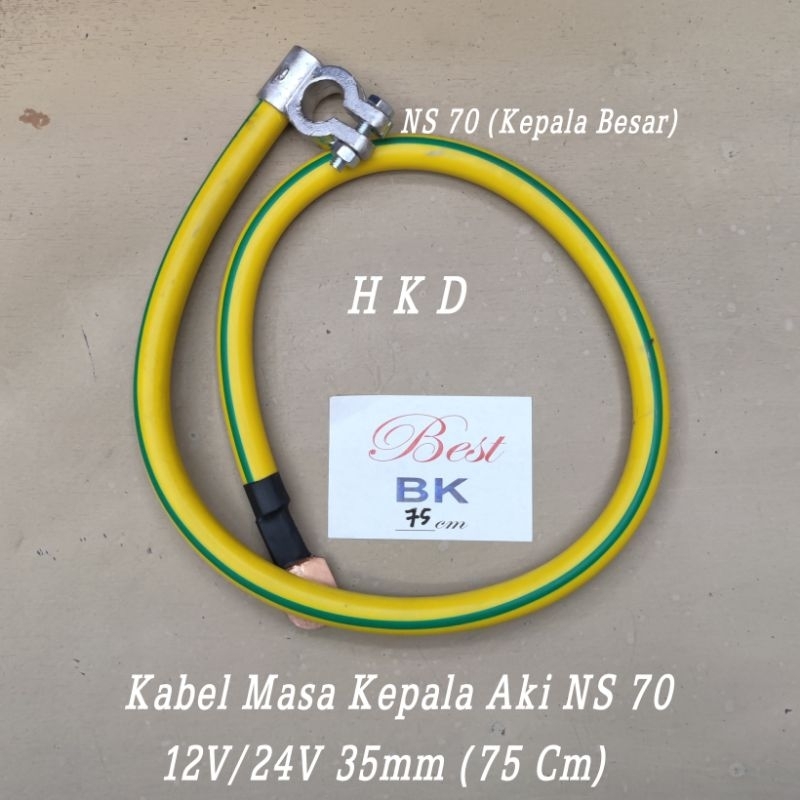 Jual KABEL MASSA -KABEL AKI ACCU MASSA MOBIL NS70 12V/24V 35MM PANJANG 75CM " BEST " | Shopee ...