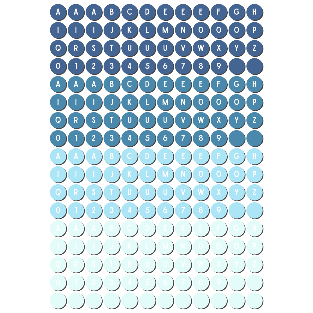 Jual Sticker stiker Abjad bulat warna warni 0.7cm / Sticker Alphabet ...