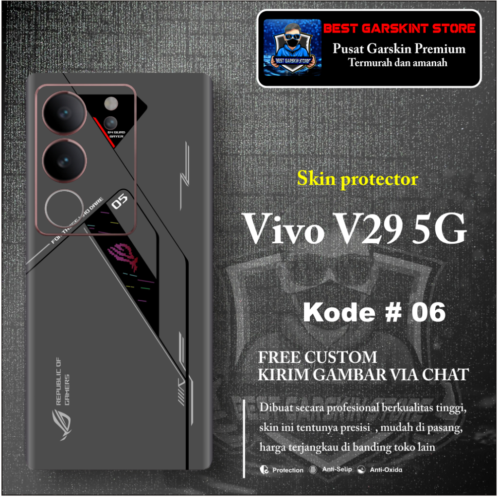 Jual (Isi 2 Pcs) Skin Phone Stiker Vivo V29 5G Motif 06-10 ( Bisa ...