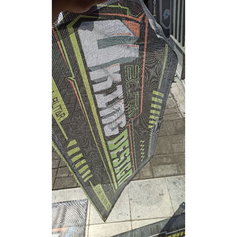 Jual cetak banner jaring / spanduk jaring / mesh banner / banner sound ...