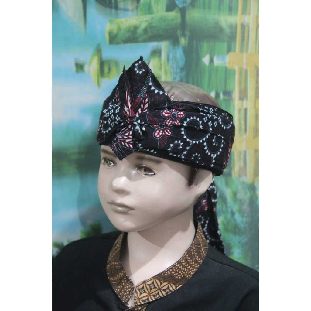 Jual iket kepala sunda jawa totopong batik ukuran anak dan dewasa atas bolong (IKBA MERAH ...
