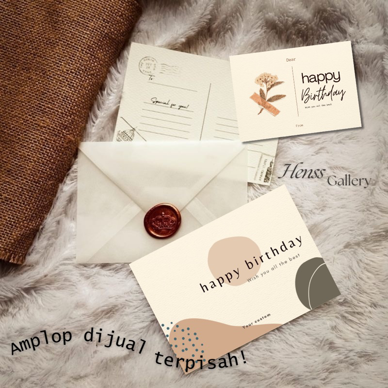 Jual CUSTOM KARTU UCAPAN AESTHETIC/GREETING CARD/GIFT CARD | Shopee ...