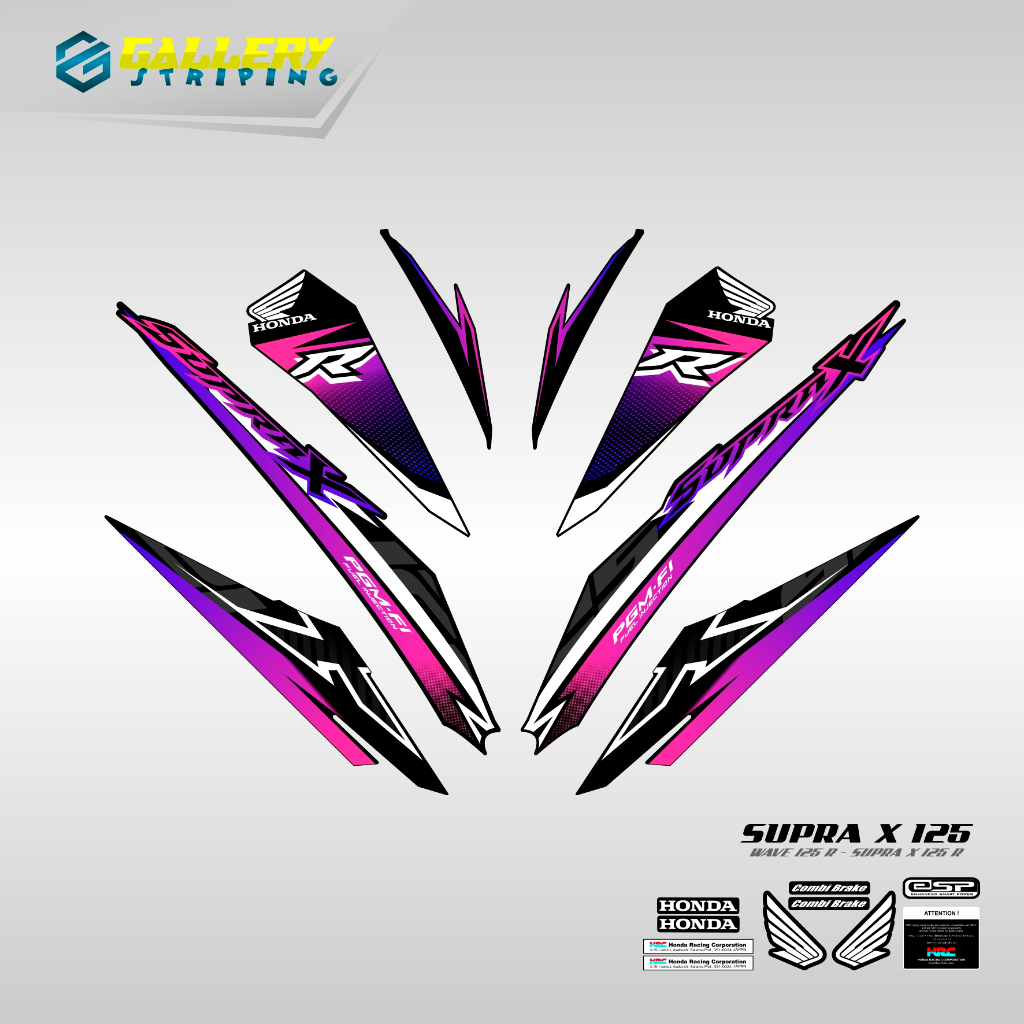 Jual Striping Supra X 125 R New FI Motif 3 2018 2019 Stiker Honda Supra ...