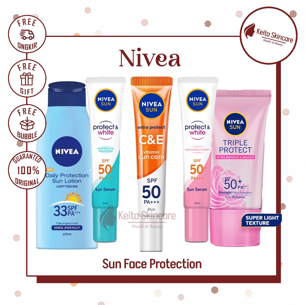 Jual Nivea Sun Protect & Moisture Spf 50PA+++ Nivea Sun Face Protection ...