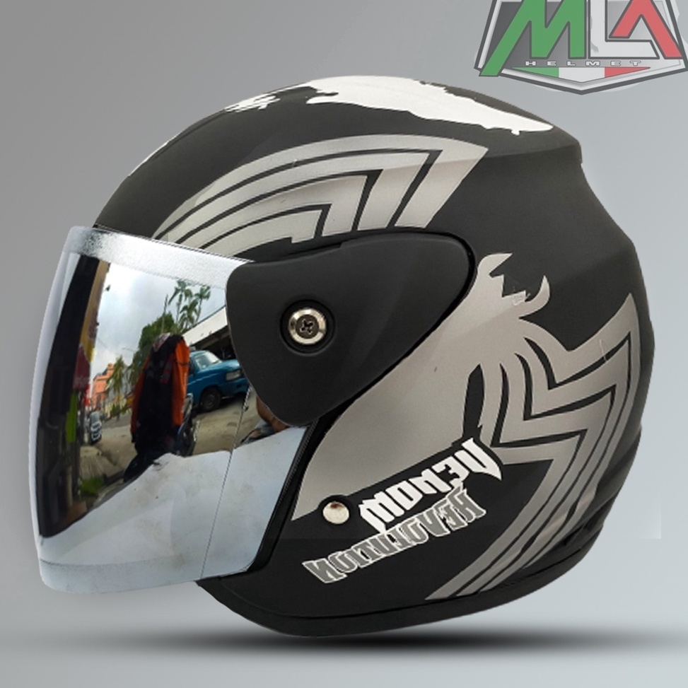 Jual Helm Motor Half Face Evo Inovation Seperti Helm GM Motif VENOM ...