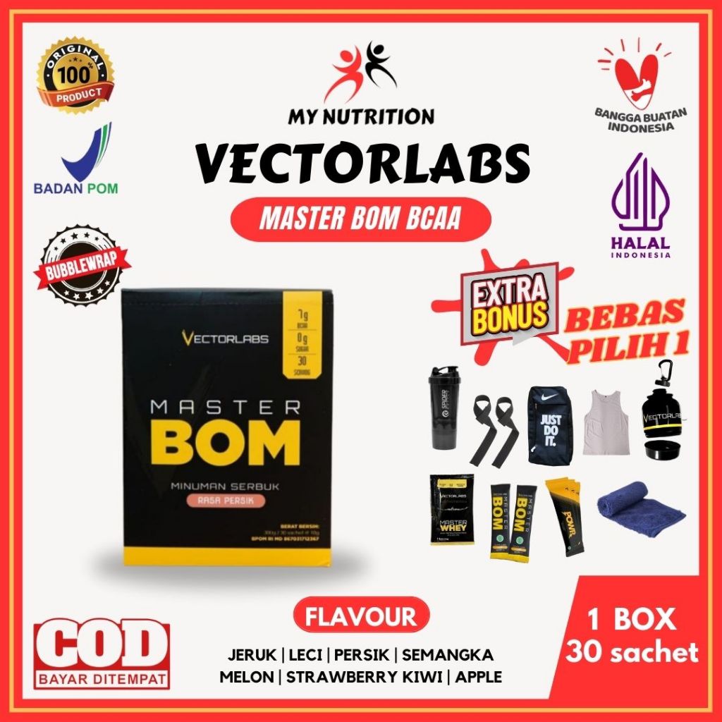 Jual Vectorlabs Master BOM BCAA 1 Box isi 30 Sachet VL Bubuk Powder ...