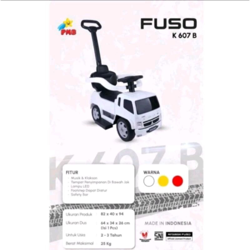 Jual Mainan Anak Mobil Dorong Tolocar Manual FUSO CR-V MORTEIN K607B ...