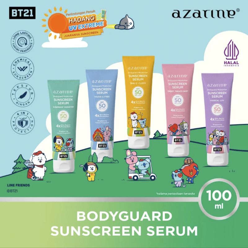 Jual Azarine Body Guard Moisturizer Sunscreen Serum SPF 50 PA ...