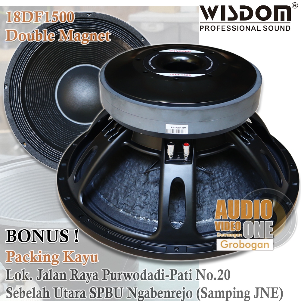 Jual Speaker Wisdom 18DF1500 Double Magnet Professional Transducer 18 ...