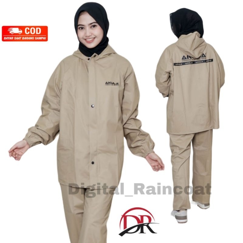 Jual ORIGINAL Jas Hujan AKULA Setelan Baju Celana Bahan PVC Kuat Tebal Elastis | Shopee Indonesia