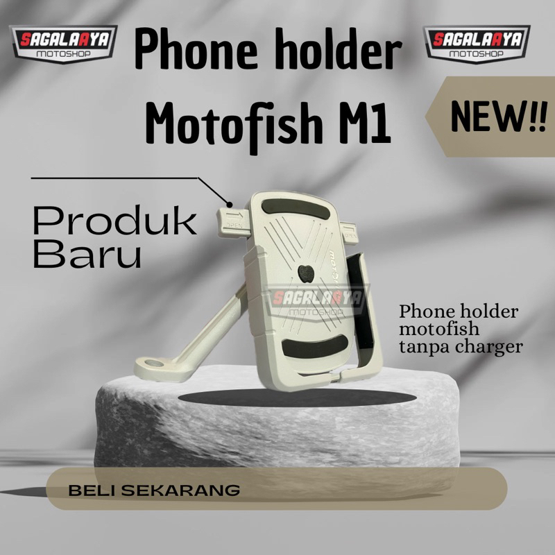 Jual PHONE HOLDER MOTOFISH M1 TANPA CHARGER Holder HP alumunium Moto Fish Osopro | Shopee Indonesia