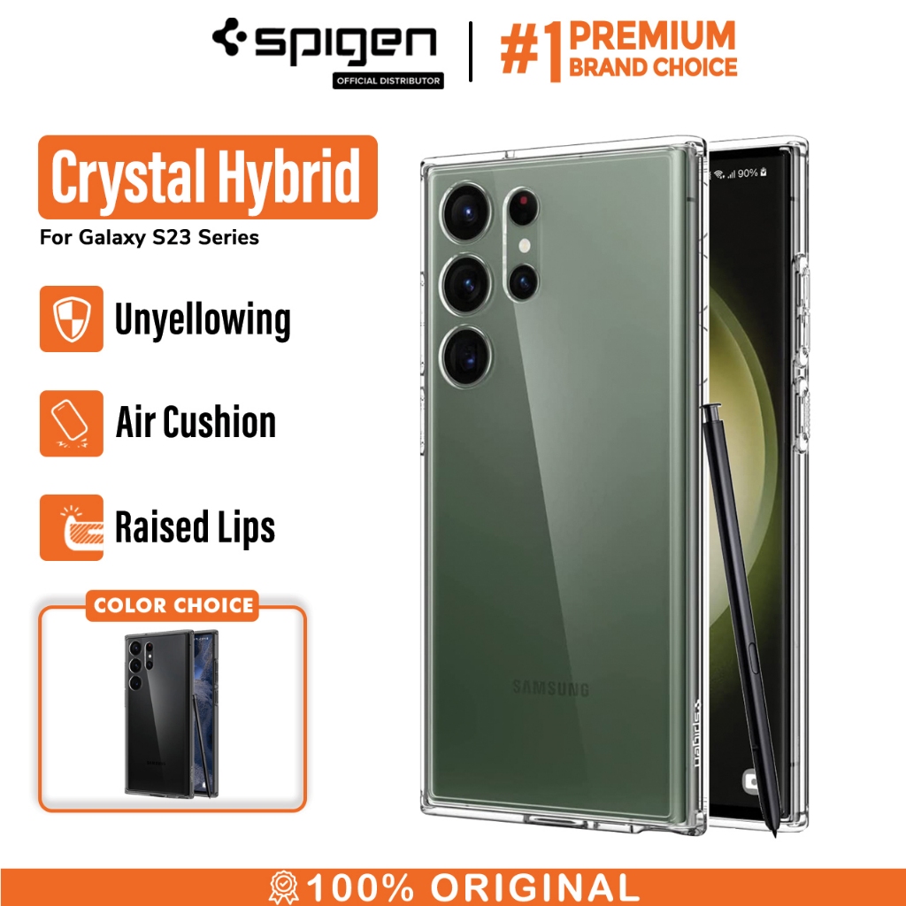 Jual Case Samsung Galaxy S23 Ultra Plus Spigen Crystal Hybrid Clear ...