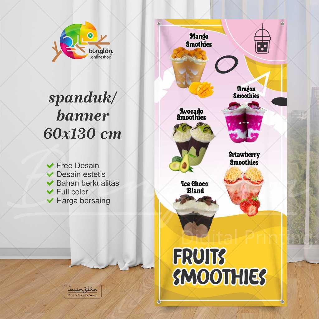 Jual Spanduk Banner Es Smoothies, Smoothies Fruits Varian Rasa | Shopee ...