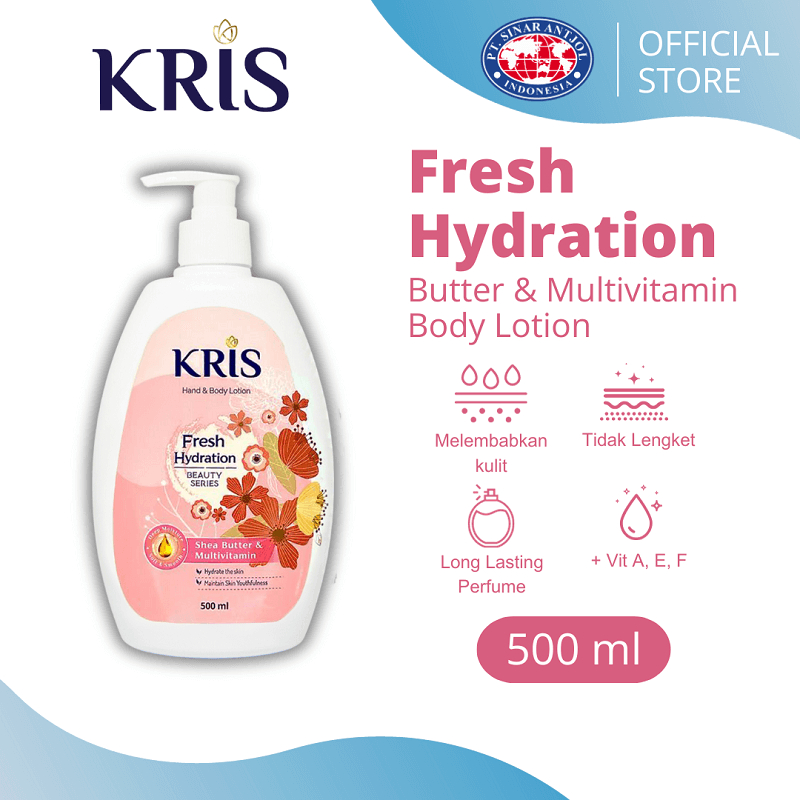 Jual 500 ML - KRIS Fresh Hydration Pink Hand and Body Lotion Plus ...