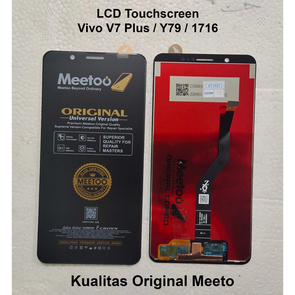 Jual LCD Touchscreen Vivo V7 Plus / Y79 / 1716 Hitam Original Meeto ...